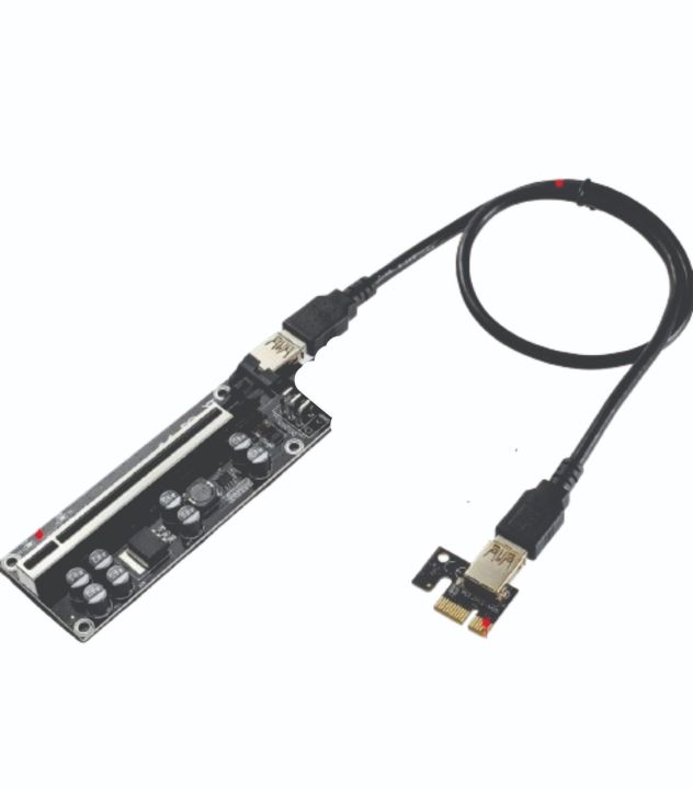 PCIE Riser 1X to 16X Graphics Extension Powered Riser Adapter Card with ...