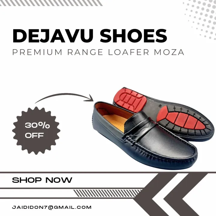 Dejavu Premium Range Black Loafer Moza Shoes by Sole in Box | Daraz.pk