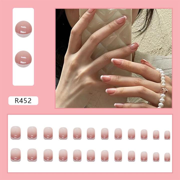 Wear Nails Gradually Change Powder Blusher Powder To White Edge Simple ...