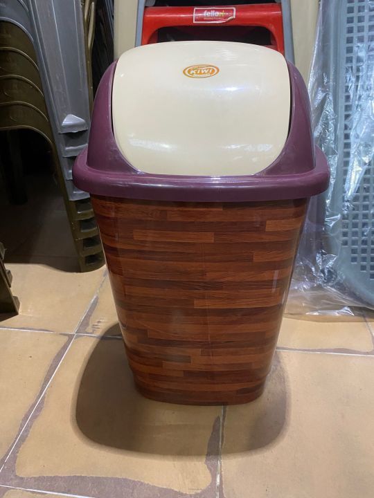 Wood style dustbin large | Daraz.pk