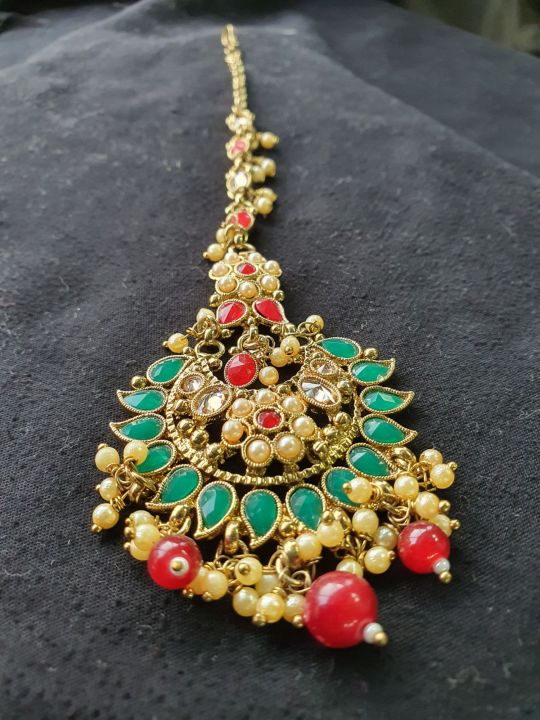 Golden Mehndi Bindiya With Multi Stones. | Daraz.pk