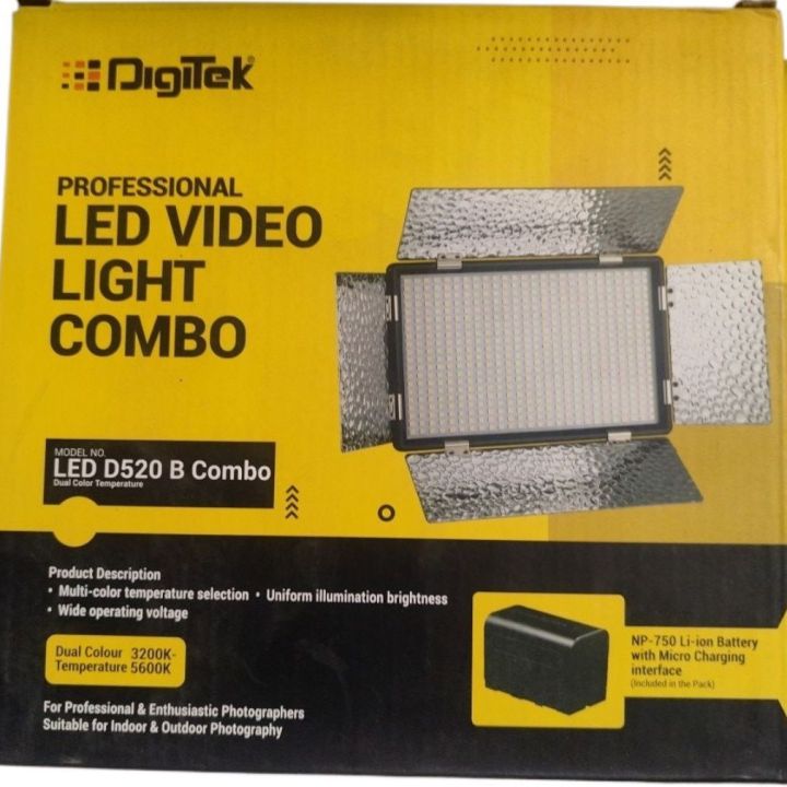 Digitek Professional Led D520 B Combo Video Light | Daraz.com.np