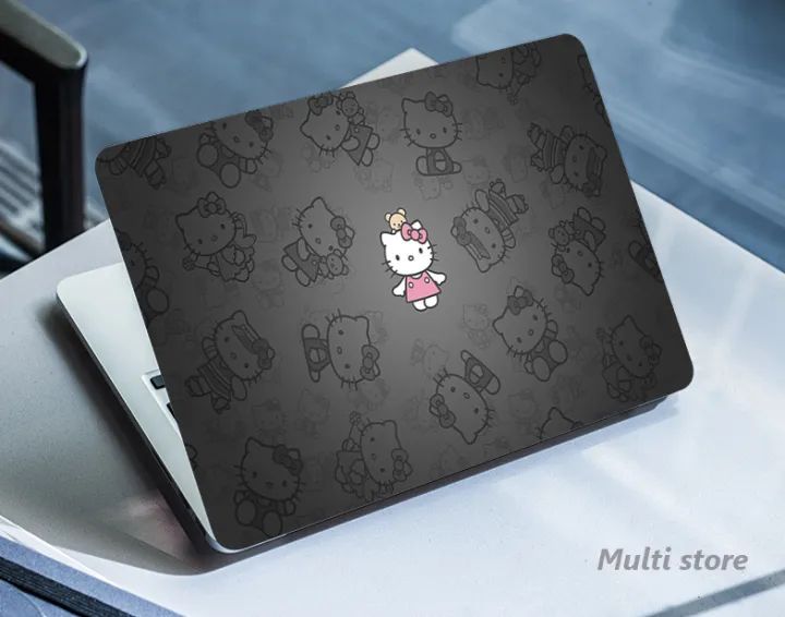 Small Black Kity_ Laptop back cover / skin / sticker for girls / boys ...
