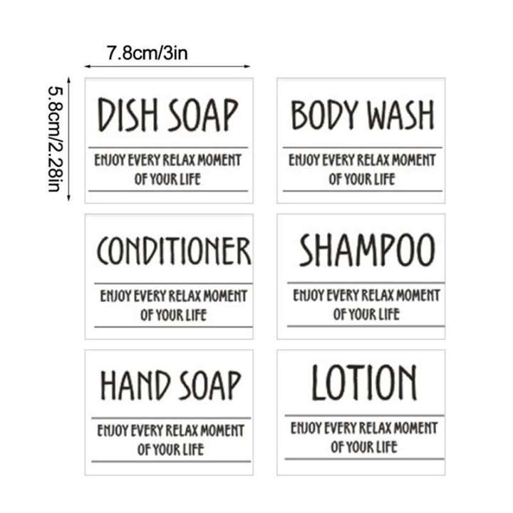 Waterproof Soap Dispenser Stickers Bottle Label Farmhouse Bathroom ...