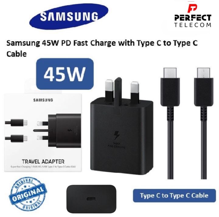 Official Samsung 45W PD Fast Charging Adapter /Charger Type-C to Type-C with Cable | | Daraz.com.bd