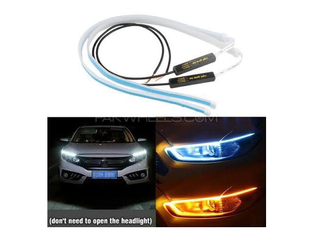 UNIVERSAL FLEXIBALE DRL INDICATOR OR PARKING LIGHT FOR ALL MODEL CARS ...