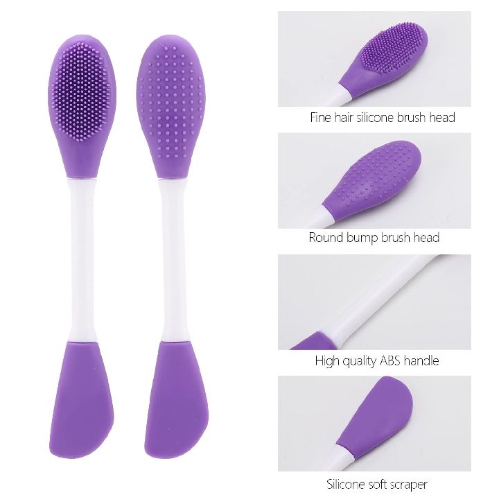 Silicone Face Mask Applicator, 2 in 1 Double-Sided Facial Scrubber ...
