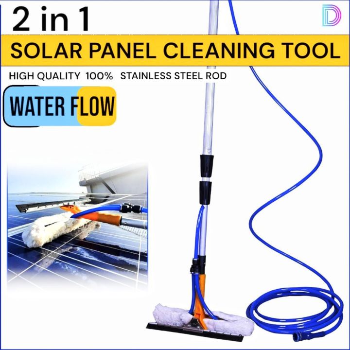 Solar cleaning brush 20 foot with Water System Solar Panels Cleaner ...