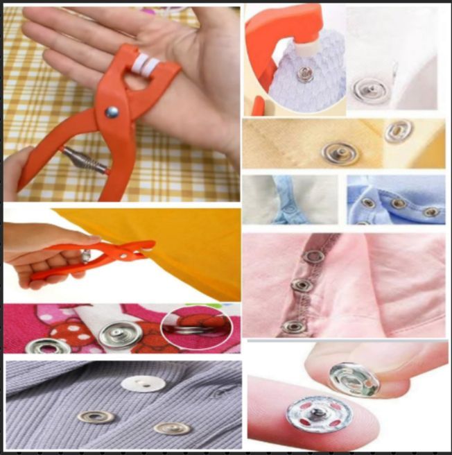 Snap Pliers Fastener Press Stud Button Fixing Handy Tool with 50 ...