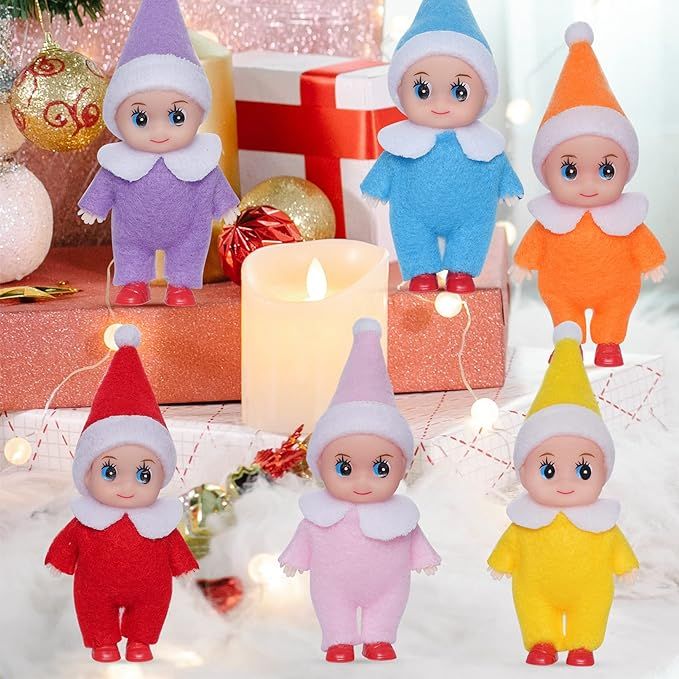 Colorful Christmas Baby Elf Doll - Christmas Baby Boy & Girl Little Elf ...