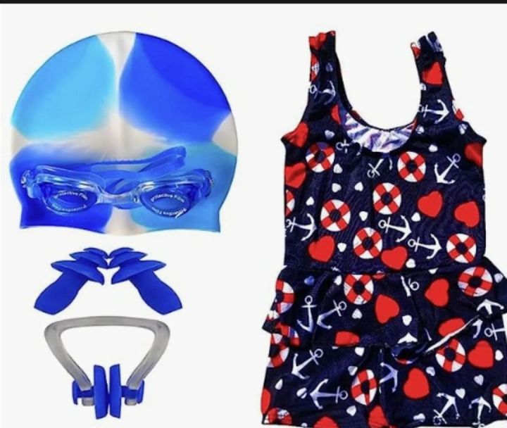 Swimming Kit for Girls with 1 Swimming Costume | Swim Suit | Swimwear ...