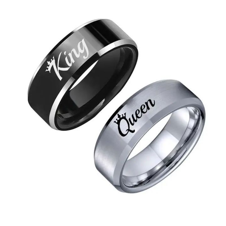 Customized Couple Name Ring 2 Rings Without Box (Perfect Gift To Send ...