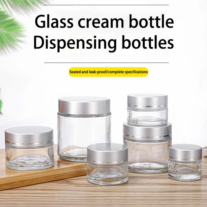 1pcs 10g 20g 30g Portable Empty Clear Glass Jar Pot Cosmetic Containers Lotion Sample Bottles ...