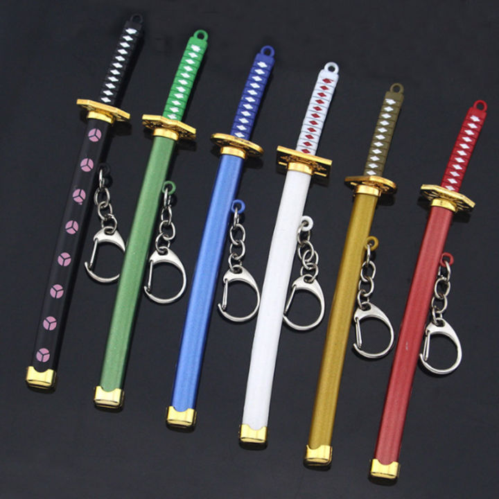 8 Style Mini Roronoa Zoro Sword Keychain For Men Buckle Toolholder ...