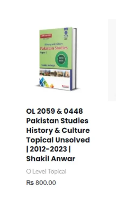 O LEVEL HISTORY AND COULTER TOPICS UNSOLVED PAST PAPER BY SHAKIL ANWER ...