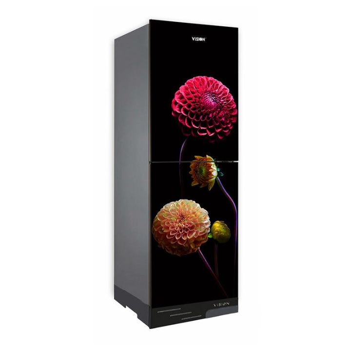 VISION Glass Door Refrigerator RE-252L Dahlia Flower Bottom | Daraz.com.bd