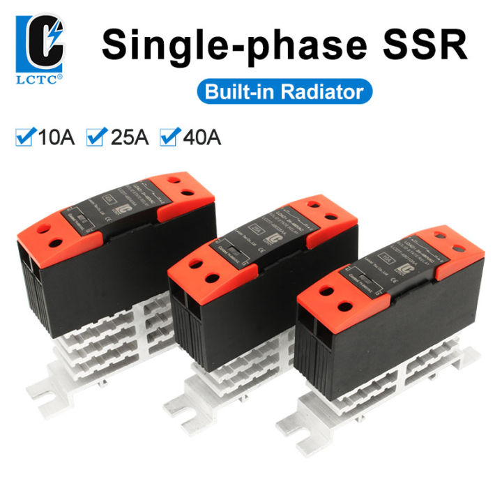 LCTC SSR Solid State Relay 10A 25A 40A DIN Rail Mounted Single Phase ...