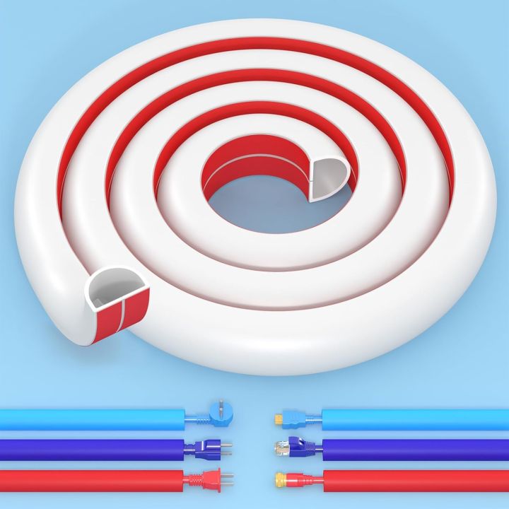 1pc 1 3 5m Flexible Floor Cable Cover Cord Self Adhesive Wall Cord