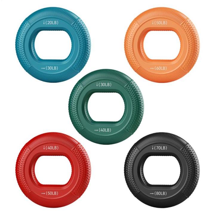 Grip Strength Workout Double-Force Finger Exerciser Silicone Rings Home ...
