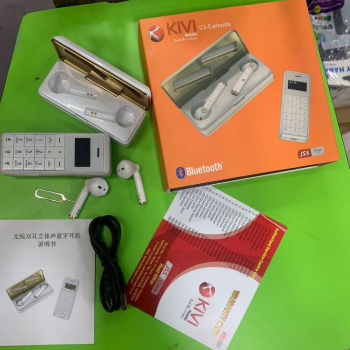 Kivi V3 Card Phones With Wireless Earbuds | Daraz.com.np