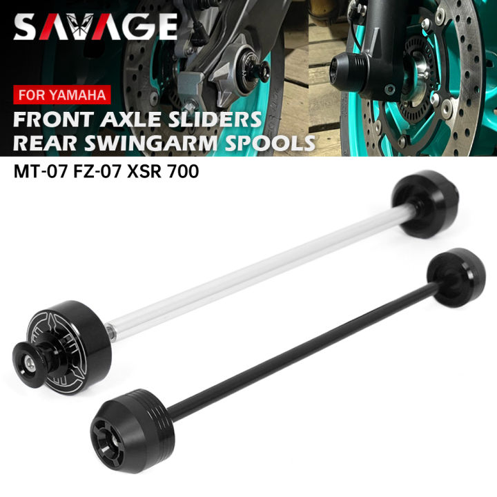 MT07 Front Axle Crash Slider For YAMAHA MT-07 FZ-07 XSR700 2014-2023 ...