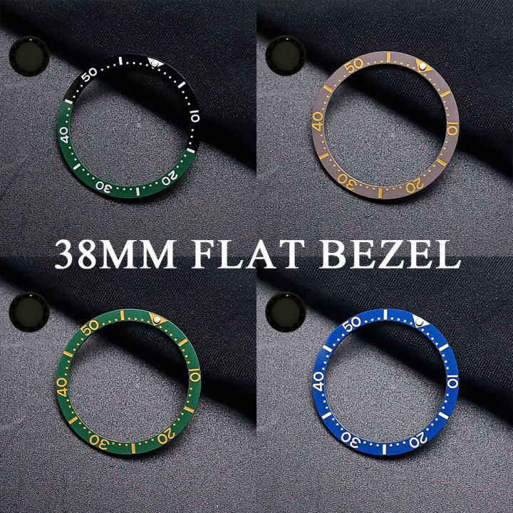 Flat 38mm*31.5mm Ceramic Bezel and Diving watch Insert Watch Replace ...