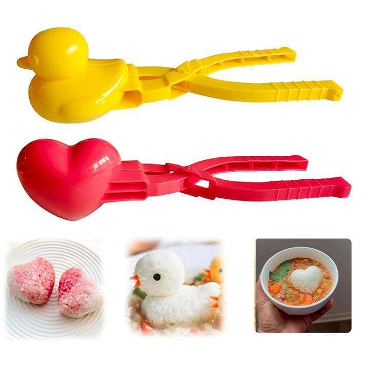 1Pc Duck Rice Mold DIY Snowball Maker Rice Ball Mold With Handle Winter ...