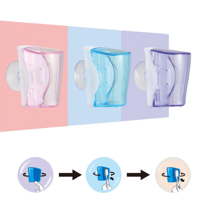 3Pcs Suction Cup Toothbrush Holder Dustproof Wall Mount Toothbrush Head ...