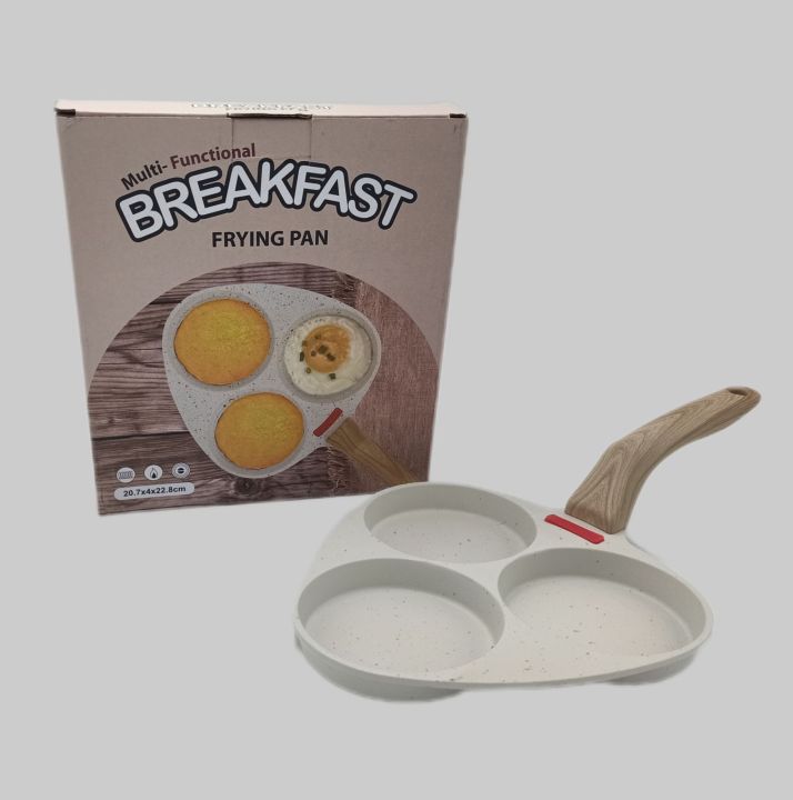 Multi functional breakfast frying pan with 3 holes | Daraz.lk