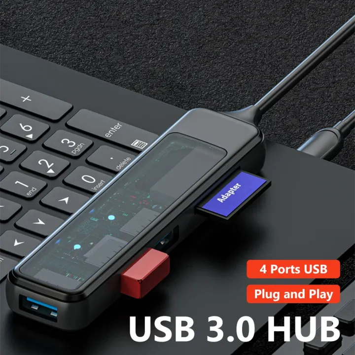 USB Extender Hub Docking Station USB 4 Port Multi Computer Splitter USB ...