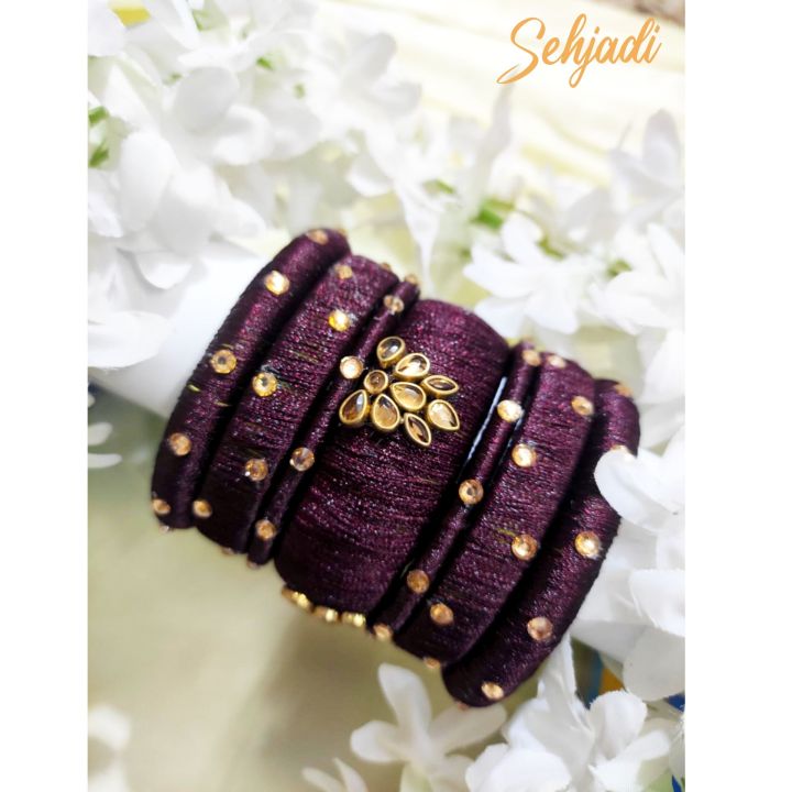 plastic bangle/handmade bangle/pearl/silk thread suta/kundan/stone/full ...