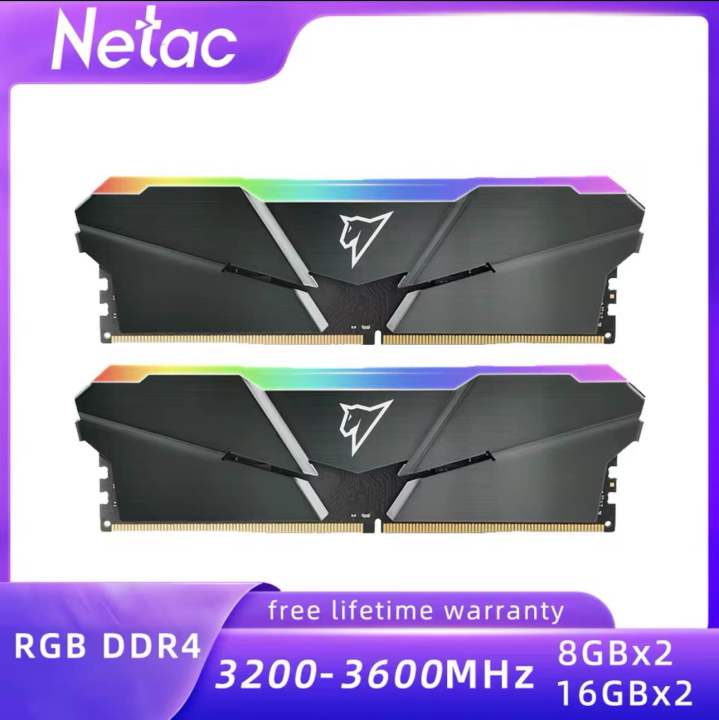 Netac Ram Memoria DDR4 3600MHz 3200MHz 8GB 16GB RGB Memory Gaming DDR4 ...
