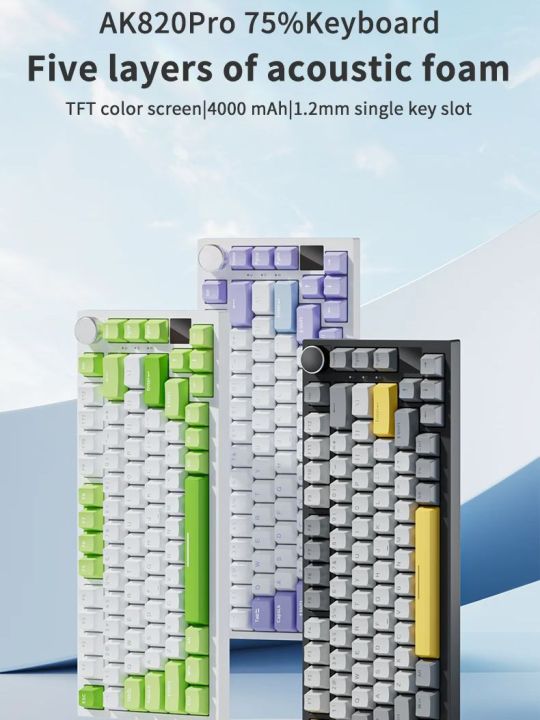 AJAZZ AK820/AK820Pro Mechanical Keyboard TFT Screen Multifunctional ...