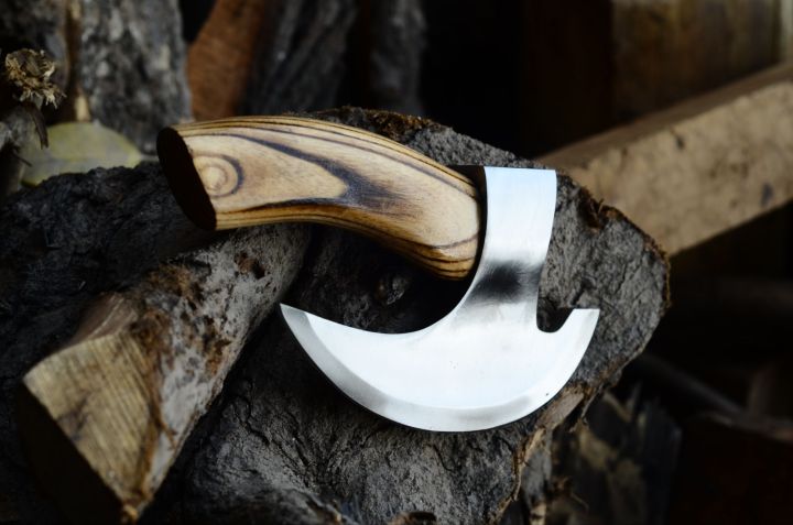 Handmade Viking Pizza Cutter Axe - Steel Blade with Wooden Handle ...