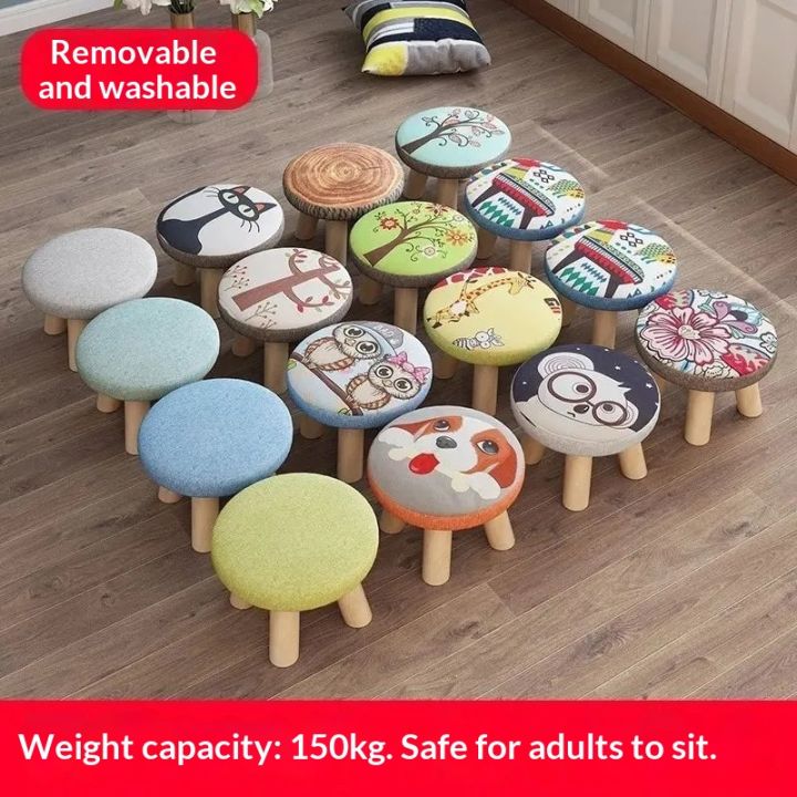 Small stools, household solid wood low stools, solid wood chairs, door ...