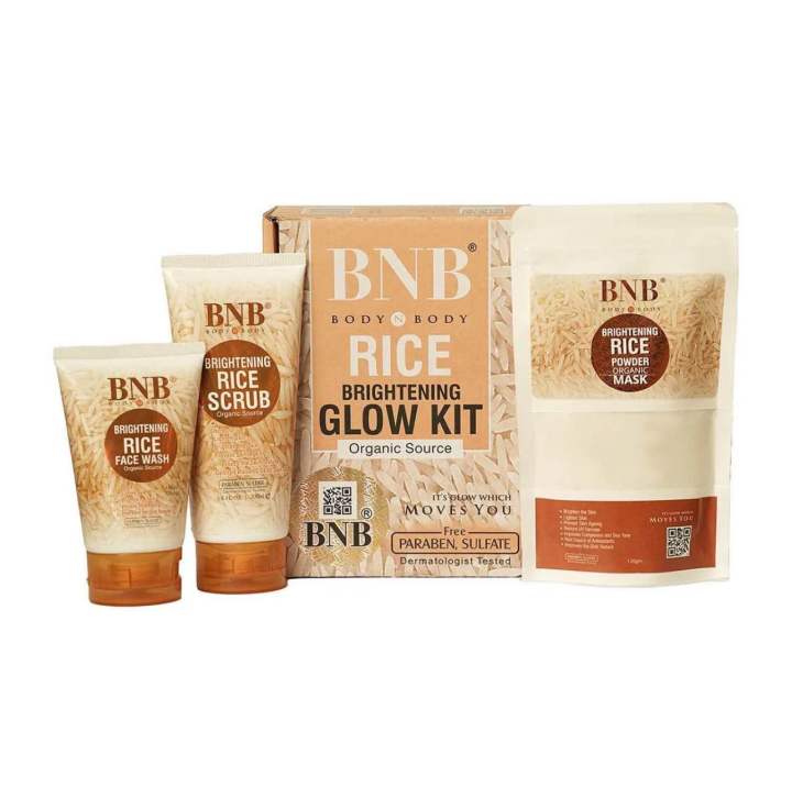 B.N.B Rice Facial Kit || Rice Extract Bright and White Glow Kit ...