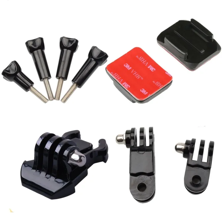 Camera Helmet Adhesive Sticky Flat Curved Mounts Adjustable Pivot Arm ...