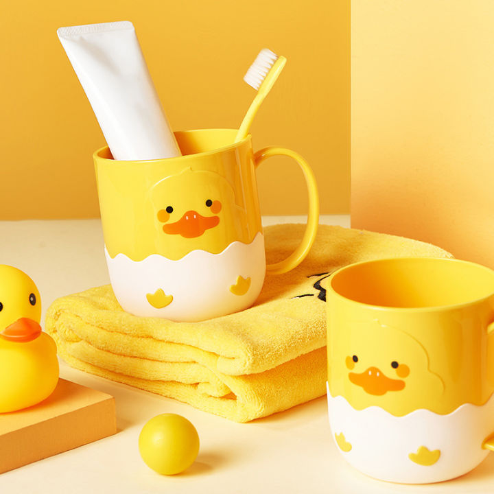 1PC - Little Yellow Duck and Little Yellow Chicken Cup, Cute Mouthwash ...
