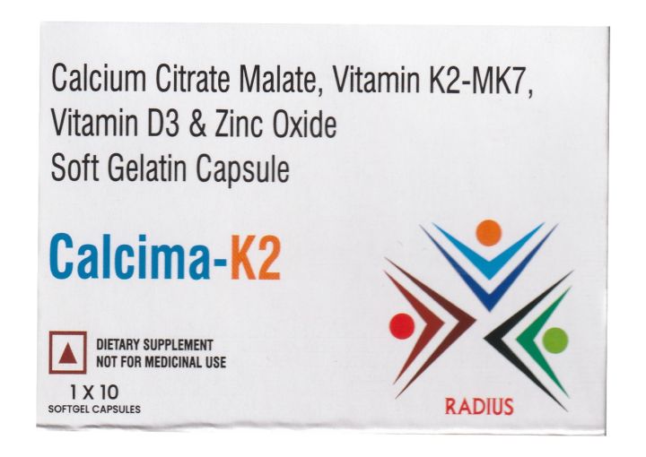 Calcium Citrate Malate, Vitamin K2-MK7, Vitamin D3, and Zinc Oxide Soft ...