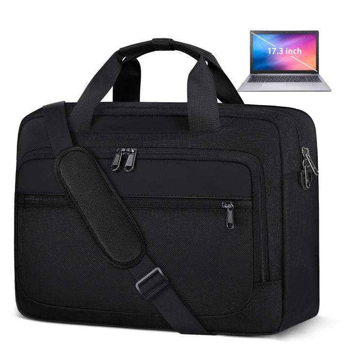 Laptop Bag 17.3 Inch Laptop Briefcase Large Waterproof Laptop Crossbody ...
