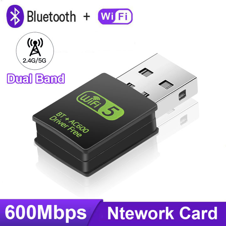 USB Wi-Fi 5 Wireless Network Card Bluetooth 4.2 USB 2.0 Dongle 2.4G/5G ...
