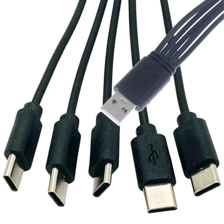 2/3/4/5 Port USB C Splitter Cable USB To Type C Multiple Charging Cable ...