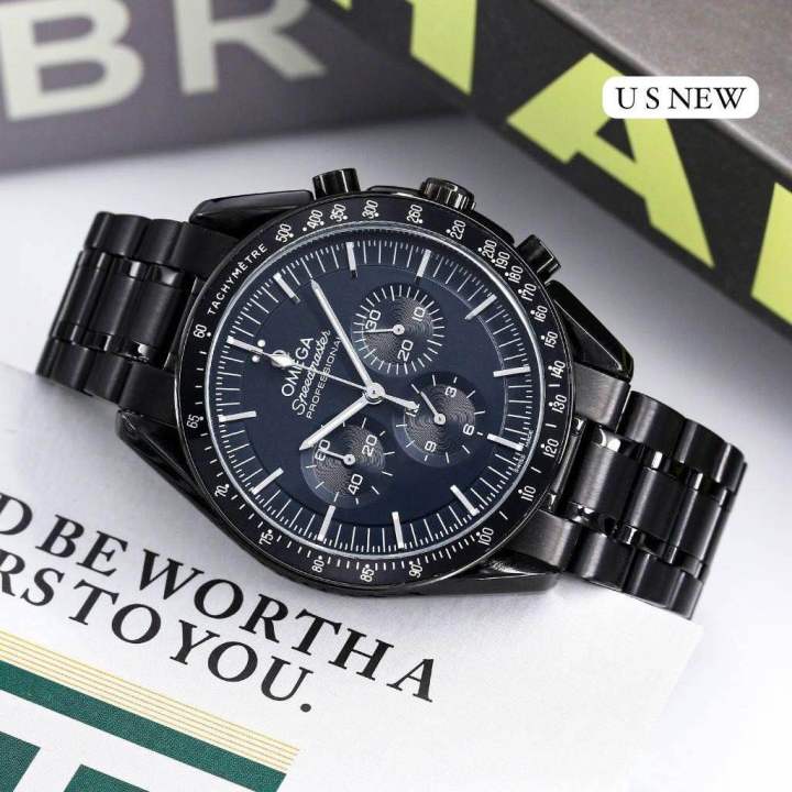 Luxury Branded black edition stainless steel quartz men’s watch casual ...