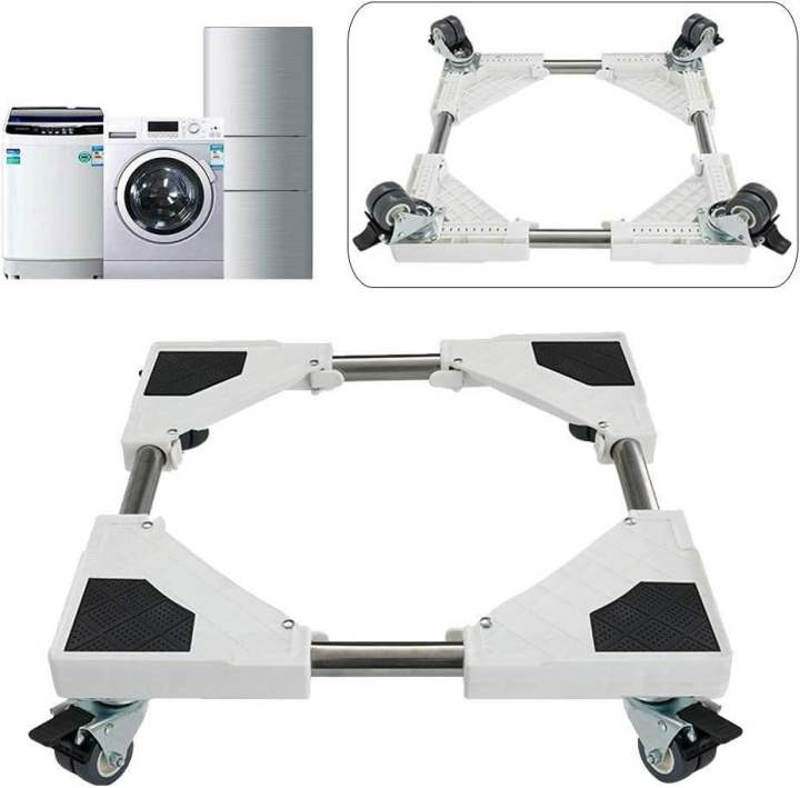 Washing Machine Fridge Stand Adjustable Base Movable Universal Wheels ...