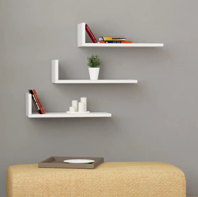 L shape wall hanging shelves ,wall.hanging floating shelves ,storage ...