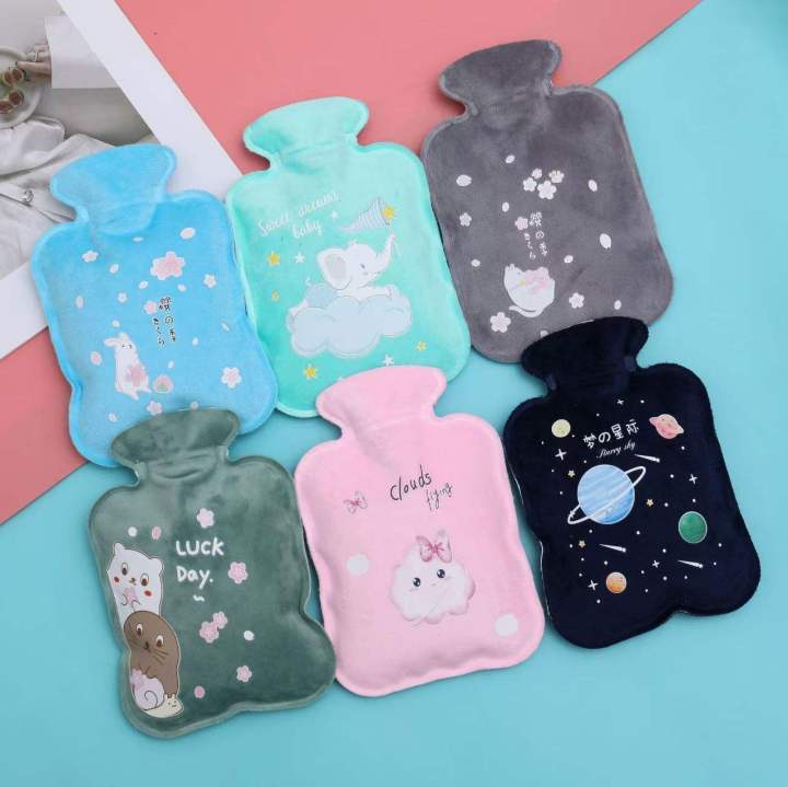 Hot Water Bottle Warm Belly Treasure Cartoon Warmer Filled Mini ...
