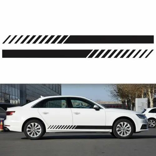 Universal Car Vinyl Graphics Side Decal Body Sticker Decor DIY Black ...