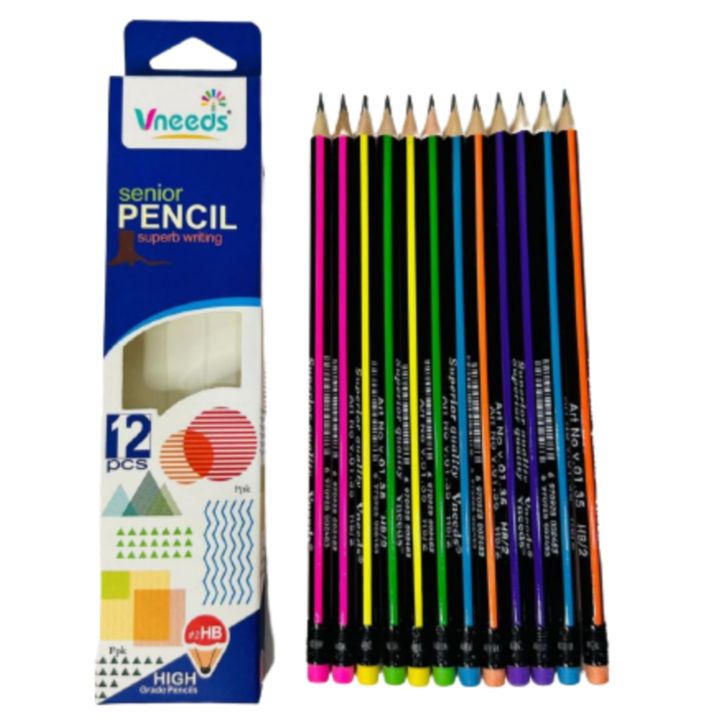 12 pcs Pencil set senior for school | Daraz.lk