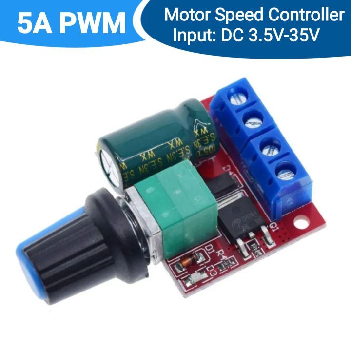 DC Motor Speed Controller Module Mini DC Motor PWM Speed Controller DC 4.5V-35V 5A 90W Speed ...