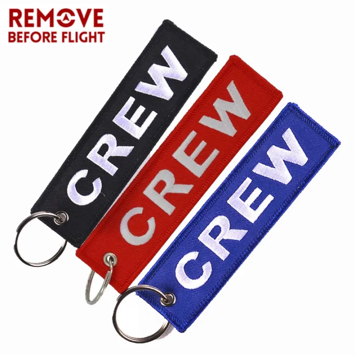 Crew Keychain for Aviation Keychains Luggage Tag Embroidery Crew Key ...